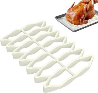 Generic Sghtil Grille &agrave; r&ocirc;tir en silicone - Four &agrave; micro-ondes - Grille de cuisson &agrave; la dinde | Outil de cuisson &agrave; la vapeur antiadh&eacute;sif facile &agrave; nettoyer pou