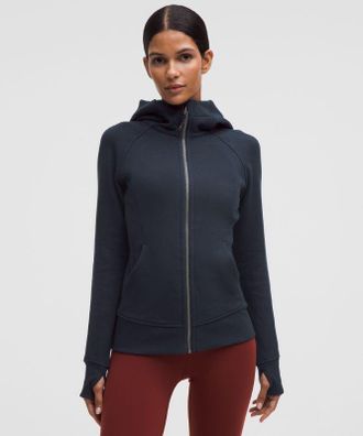 lululemon Scuba-Hoodie mit durchgehendem Rei&szlig;verschluss f&uuml;r Frauen - Gr&ouml;&szlig;e 12 in True Navy