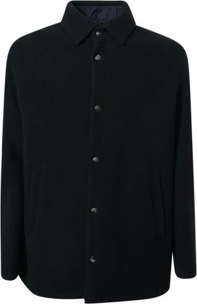 Herno Homme, Pulls, Noir, Taille: M Cardigan &agrave; col chemise