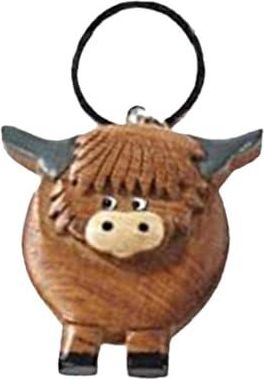 Generic Porte-cl&eacute;s vache - Breloque &agrave; suspendre en forme danimal de la ferme, d&eacute;coration cr&eacute;ative en bois | Style romantique pour am&eacute;liorer les articles perso