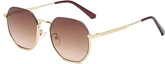 Generic Lunettes de soleil rétro demi-monture pour hommes et femmes, lunettes de soleil de plage pour les vacances en plein air (couleur : B, taille : moyen) 