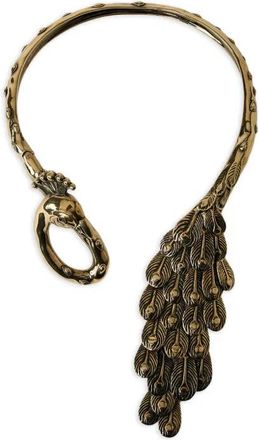 Chlo&eacute; feather bird necklace - Gold