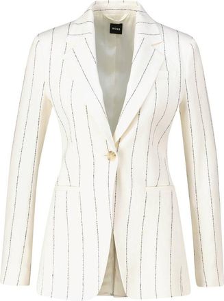 BOSS Damen Blazer mit Leinen JIA6 Slim Fit