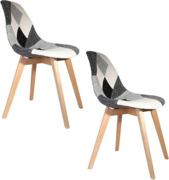 The Home Deco Factory The Home Deco Factory - 2 Chaises design scandinave Patchwork