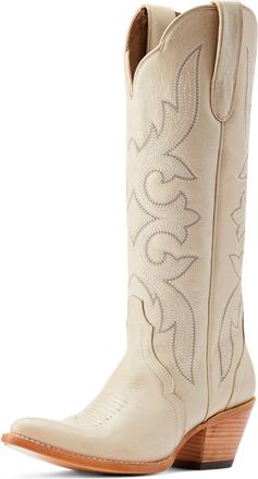 Ariat Womens Belinda StretchFit Western Boots in Bone, B Medium Width, Size 36.5, by Ariat