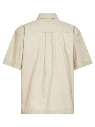 Carhartt Work in Progress Mens Shirt Barchan Short-Sleeve Beige Cotton