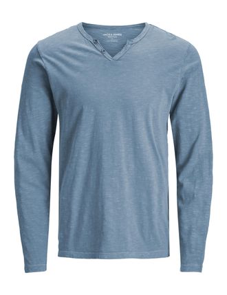 Jack & Jones Jjesplit Neck Tee Ls Noos