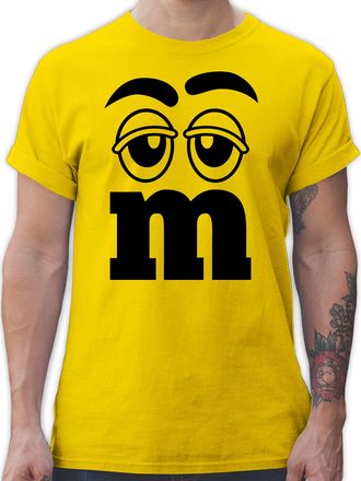 Shirtracer T-Shirt Herren - Karneval & Fasching - M und M Figuren Aufdruck I M&M I Fastnacht I Fasnacht I Fasnet - 3XL - Gelb - faschingsshirt Faschings mm Shirt