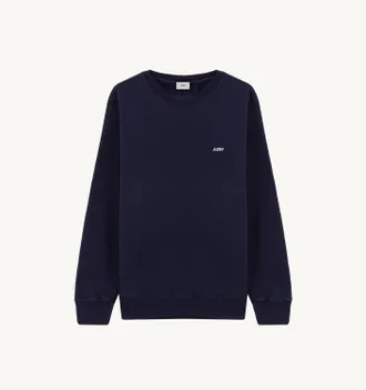 Autry SWEATSHIRT MIT RUNDHALSAUSSCHNITT AUS BAUMWOLLE MIT GESTICKTEM LOGO FRAU