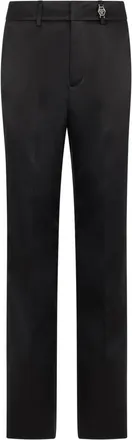 Philipp Plein Femme, Pantalons, Noir, Taille: 38 FR Satin Straight Fit Pantalons