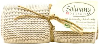 Solwang Küchentuch Aschengrau Hell gestrickt Geschirrtuch Handtuch Baumwolle
