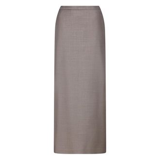 Loulou Studio Femme, Jupes, Gris, Taille: 38 FR Cara Straight Maxi Skirt