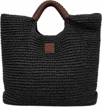 Sundek Femme, Sacs, Noir, Taille: ONE Size Big Straw Bag