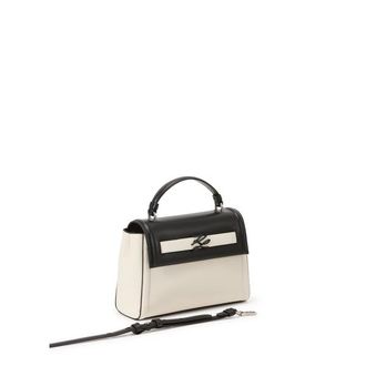 Karl Lagerfeld Sac &agrave; main &agrave; logo en cuir de vache