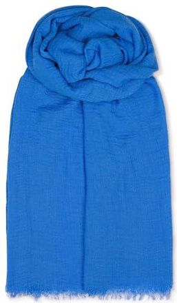 Malito more than fashion Malito - S604 - &Eacute;charpe tendance pour femme - En viscose - L&eacute;g&egrave;re - Couleur unie - Douce et respirante, bleu, 180 x 90