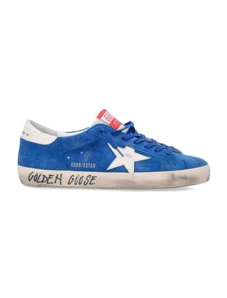 Golden Goose Low-Top Sneaker - Distressed Blue Suede Low-Top Sneakers With Contra - Gr. 40 (EU) - in Blau - f&uuml;r Damen
