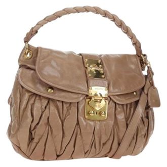 Miu Miu Sac port&eacute; &eacute;paule Pre-owned - Femme - Pre-owned - Beige - Taille: ONE Size