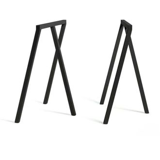 HAY [NEUWERTIG] B-Ware Hay Loop Tischb&ouml;cke Gestell Stand Frame Tischbein Schwarz H72cm Set 2 St&uuml;ck