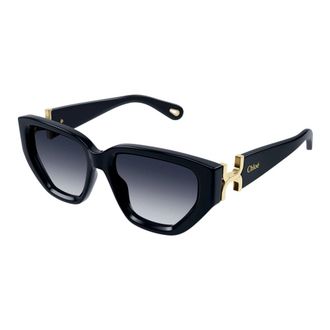 Chlo&eacute; Blau get&ouml;nte Sonnenbrille - - Accessories - Damen - Schwarzk - 55 MM
