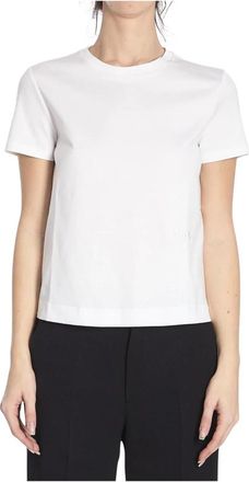 Max Mara Femme, Tops, Blanc, Taille: 38 FR T-Shirt Logo Brod&eacute;