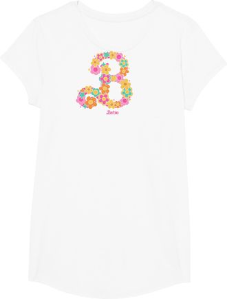 BARBIE Buntes Retro-Blumen-B-Logo T-Shirt