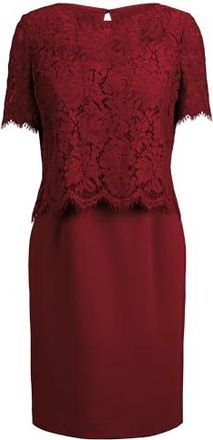 Apart Fashion ApartFashion Robe Fourreau Apart avec Veste en Dentelle Bal de Promo, Bordeaux, 38 Femme