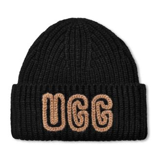 UGG Ugg, Femme, Accessoires, Noir, Taille: ONE Size Chunky Crafted Rib Beanie