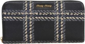 Miu Miu Portefeuille long (bi-pli) Pre-owned - Femme - Pre-owned - Noir - Taille: ONE Size