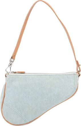 Dior Crossbody Bags - Christian Dior Denim Mini Saddle Handbag - Gr. unisize - in Blau - f&uuml;r Damen