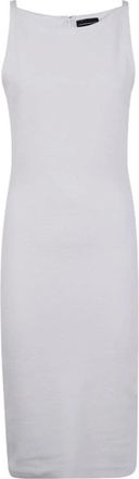 Emporio Armani Femme, Robes, Blanc, Taille: 36 FR Robe Courte en Coton