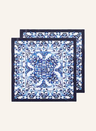 Dolce & Gabbana Dolce & Gabbana Casa 2er-Set Leinenservietten blau