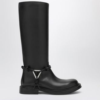 Bottega Veneta James Stiefel aus Schwarzem Leder