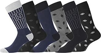Serge Blanco Chaussettes Hautes Homme Coton, Socquettes Homme, Anti-D&eacute;mangeaison, Durable (Lot de 6), Multicolore, 39/42