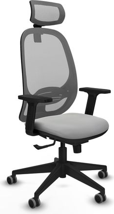 Piqueras y Crespo Stuhl mit zylindrischen Armlehnen, h&ouml;henverstellbarer Lendenwirbelst&uuml;tze und Kopfteil, h&ouml;henverstellbar und neigbar. Ausgestattet mit 3 Positionen. Gr