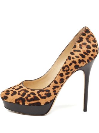 Jimmy Choo London escarpins en cuir à talon 130 mm - Marron