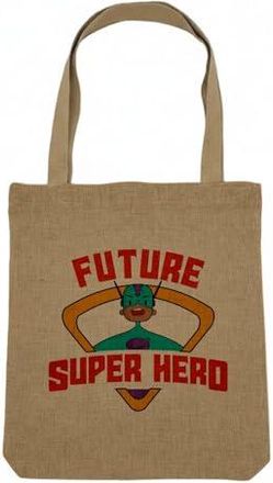 Fabulous Sac Shopping Tote Bag Aspect Lin - Future Super Hero Super Hero Dream Movies Comics - Sac de Courses Toile Epaisse 360g Beige Naturel Cabas Port&eacute; Epau