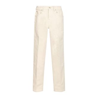 7 For All Mankind Femme, Jeans, Blanc, Taille: W30 Jean Droit Calie
