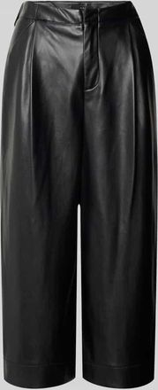 Oui Straight Fit Hose in Midil&auml;nge mit Bundfalten