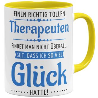 OM3 Therapeut Kaffee-Tasse mit Spruch - Geschenk f&uuml;r Physiotherapeuten - Dankesch&ouml;n - Physio Ergo Praxis Krankengymnastik - Keramik Becher - 11oz 325ml - 