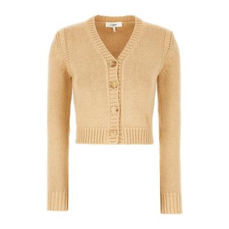 Chlo&eacute; Cardigan mit V-Ausschnitt - - Knitwear - Damen - Beige - L