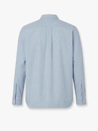 Burberry Mens Shirt Striped Cotton Blue