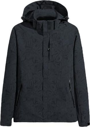 Generic Veste de pluie pour femme - Grandes tailles - Veste demi-saison - Manteau de pluie avec capuche - Coupe-vent - Veste légère - Veste dextérieur - Veste