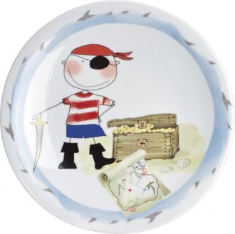 Kahla 323460A76644C Kids Fr&uuml;hst&uuml;cksteller 21,5 cm Schatzpirat | Fr&uuml;hst&uuml;cksteller mit Piraten Design aus Porzellan