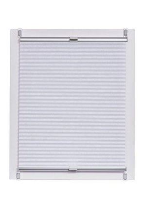 Sunlines Sunlines Wabenplissee Made in Germany, Verdunkelung, Klemmfix Silbergraue Schiene, 130 x 150, Stoff, Weiß, 130 x 2.3 x 150 cm