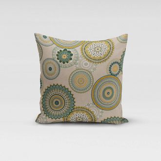 Schöner Leben Kissenhülle Mandalas Natur grün Verschiedene Größen, Größe:40x40cm (HxB)