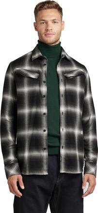 G-Star RAW Herren Slant Pocket Slim Hemd, Mehrfarben (dk Black Dale Check D21087-C841-C641), S