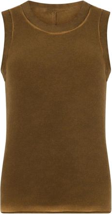 Uma Wang UMA Wang, Femme, Tops, Brun, Taille: 40 FR Ribbed Viscose Tank Top