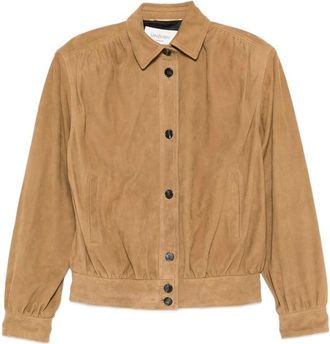 Saint Laurent Suede Buttoned Jacket