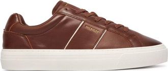 Tommy Hilfiger Sneakers Dress Casual Leather Sneaker FM0FM05989 Braun