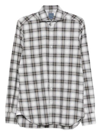Barba chemise boutonn&eacute;e &agrave; carreaux - Gris